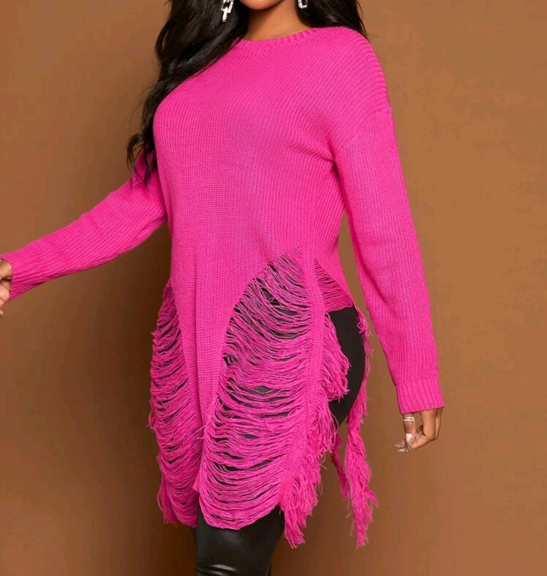 Code: Pinky | Distressed Sweater – Erika's Dress Code